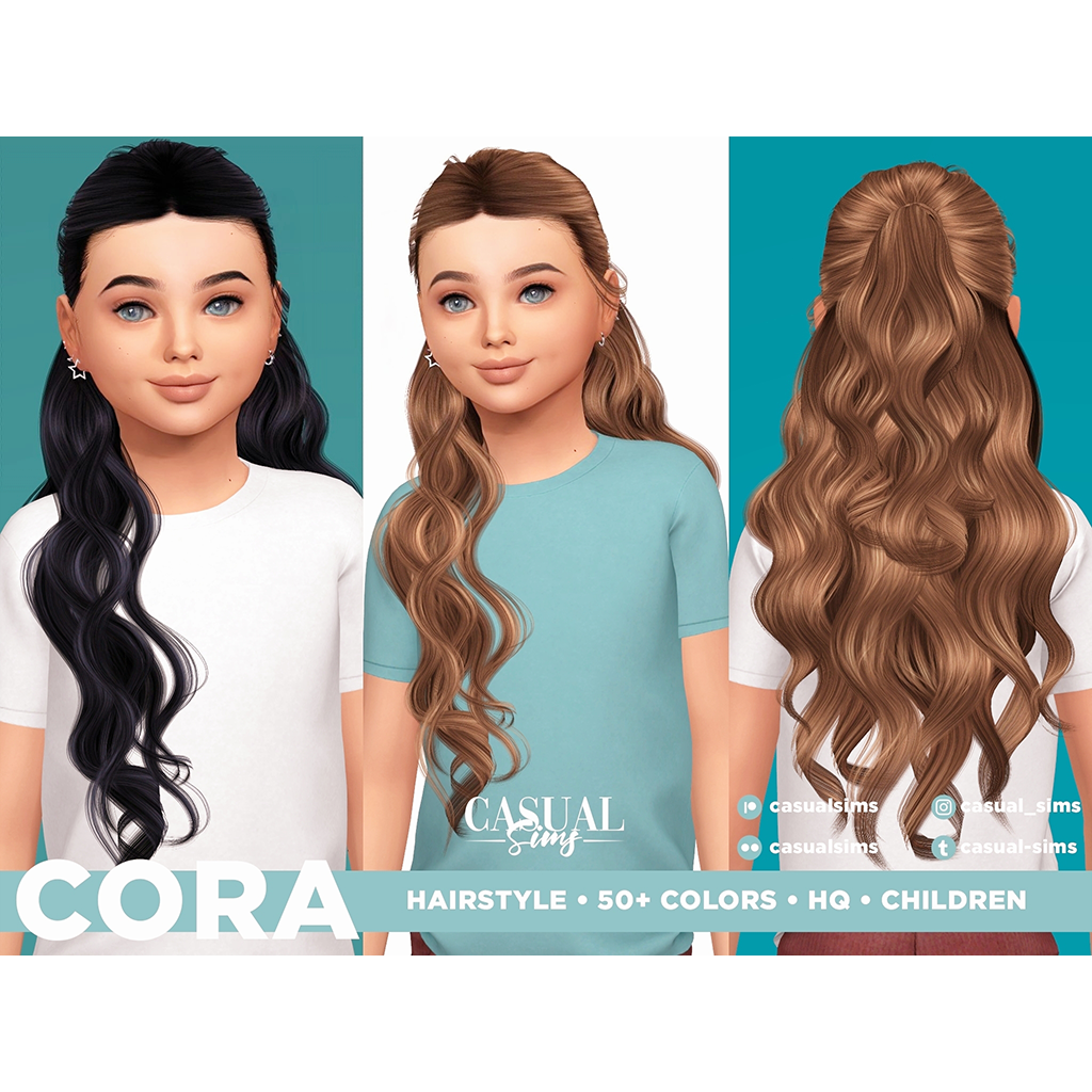 Casual Sims - Cora Hairstyle Children - The Sims 4 Create a Sim ...