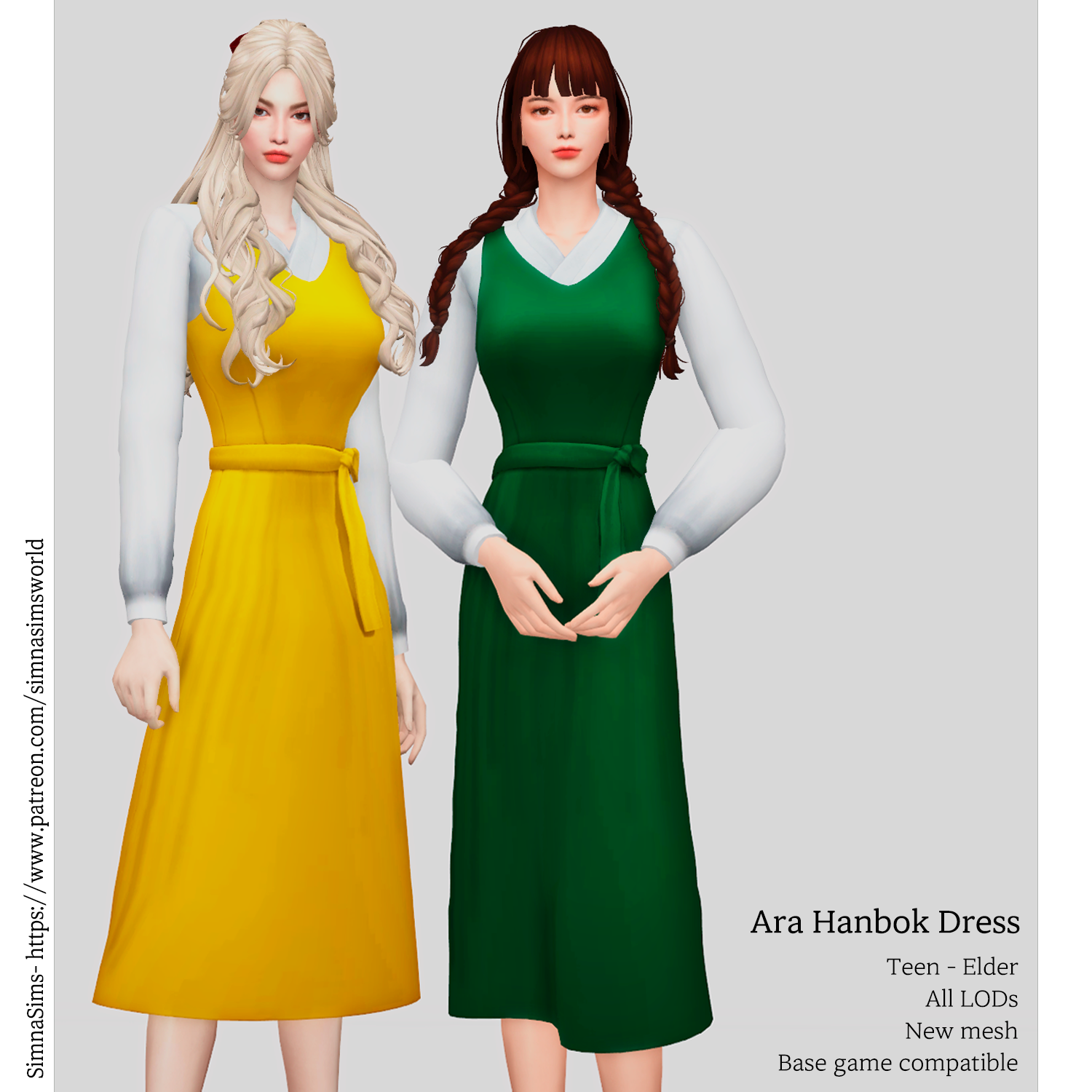 [Simna] Ara Dress - The Sims 4 Create a Sim - CurseForge