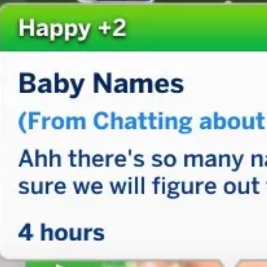Baby name chat interaction by kiarasims4mods Spanish translation - Mods ...