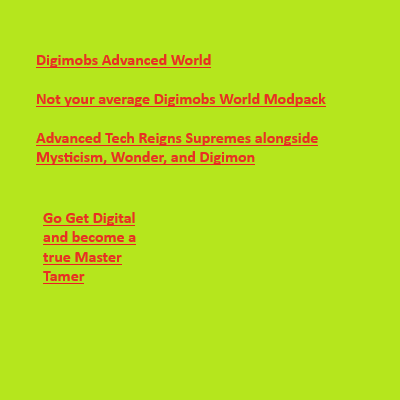 Digimobs Advanced World - Minecraft Modpacks - CurseForge