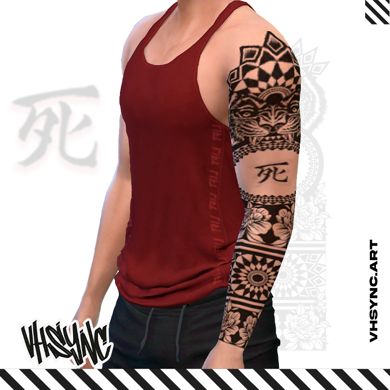 [VHSync] Black Lion Tribal Tattoo - The Sims 4 Create a Sim - CurseForge