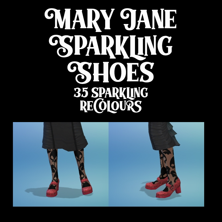 Mary Jane Sparkly Shoes - Teen-Elder - The Sims 4 Create a Sim - CurseForge
