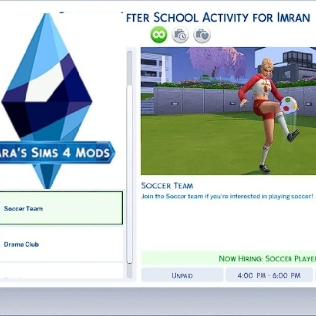 Soccer Team School Activity by kiarasims4mods Spanish Translation - The ...
