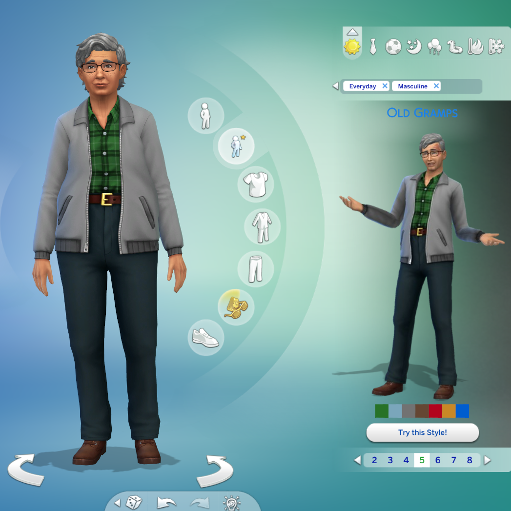 Custom Styled Look: Old Gramps - The Sims 4 Create a Sim - CurseForge