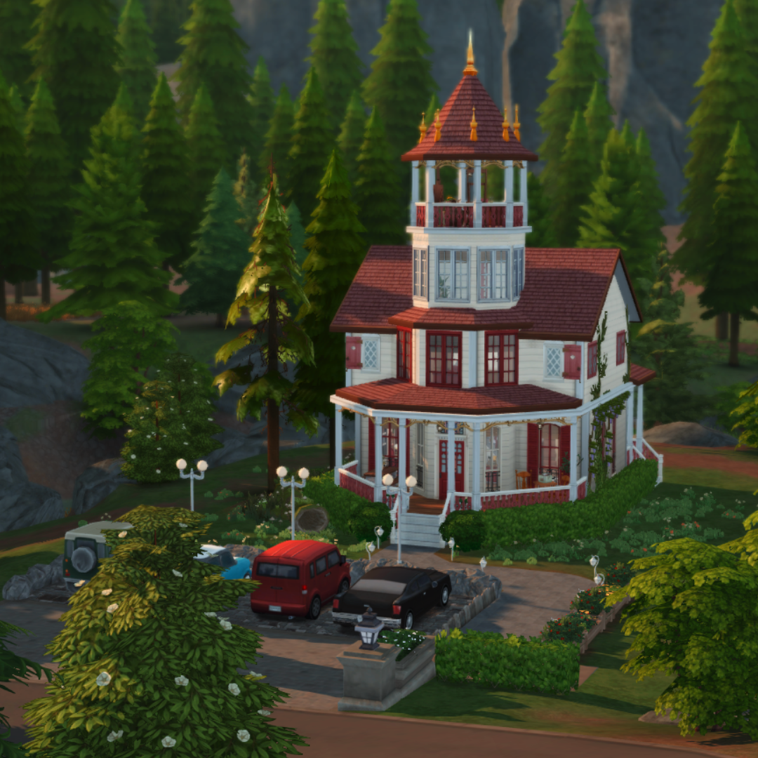 Glimmerbrook Watch Library - Rooms / Lots - The Sims 4