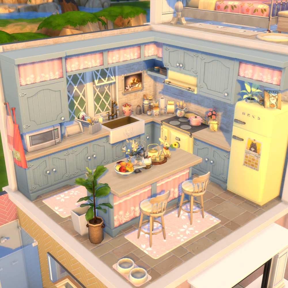 Blue & Pink Kitchen - The Sims 4 Rooms / Lots - CurseForge