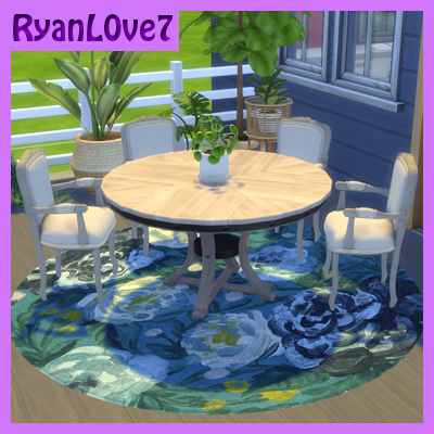 Floral Area Rugs Round - The Sims 4 Build / Buy - CurseForge