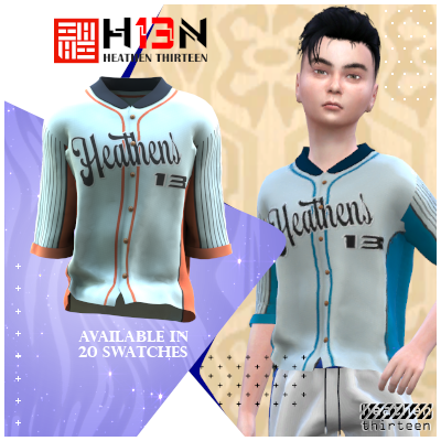 Children's Heathens Baseball Jersey - The Sims 4 Create a Sim - CurseForge
