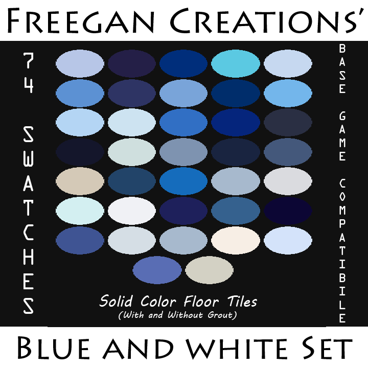 FC-Blue and White-Tile Solid Color - The Sims 4 Build / Buy - CurseForge