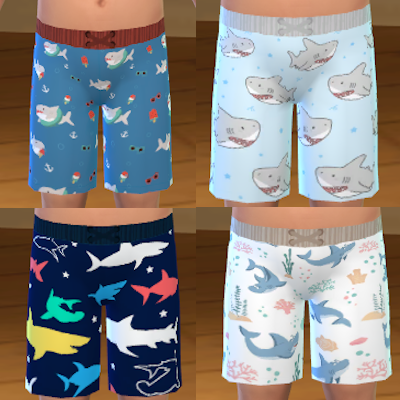 Toddler Shark Swim Trunks - The Sims 4 Create a Sim - CurseForge