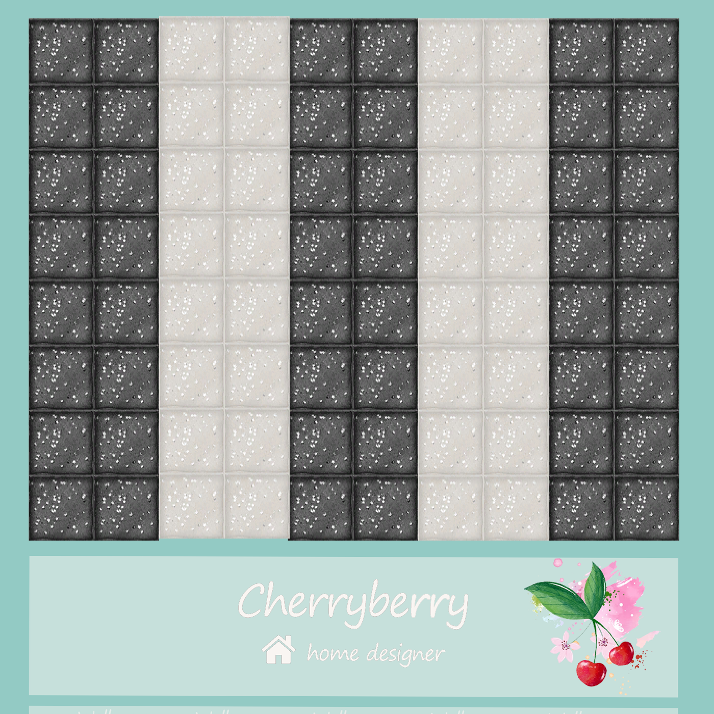 small marble square tiles black and white - The Sims 4 Build / Buy ...