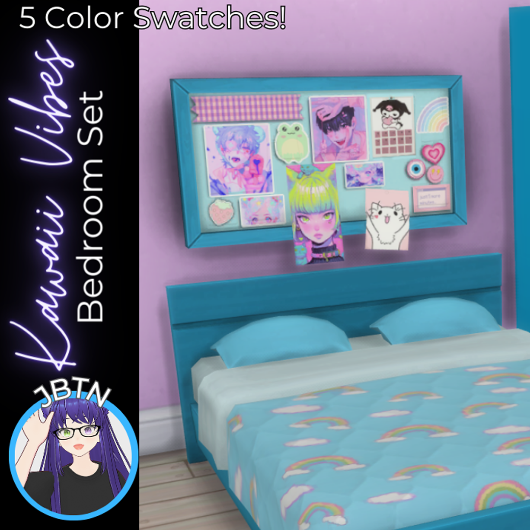 [JBTN] Kawaii Vibes Complete Bedroom Set - The Sims 4 Build / Buy ...