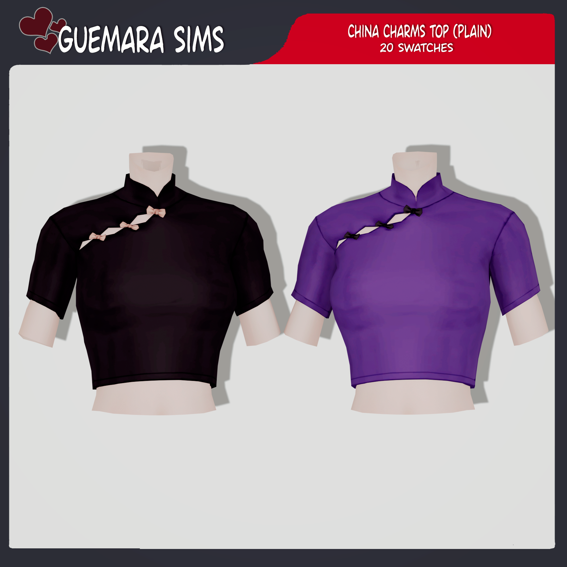 China Charms Top (Plain) - The Sims 4 Create a Sim - CurseForge