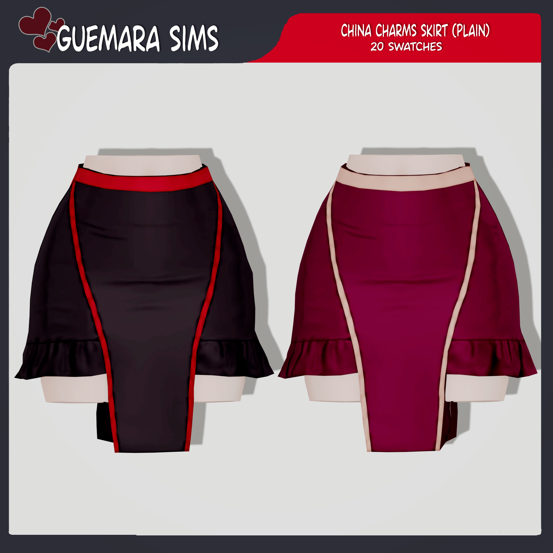 China Charms Skirt (Plain) - The Sims 4 Create a Sim - CurseForge