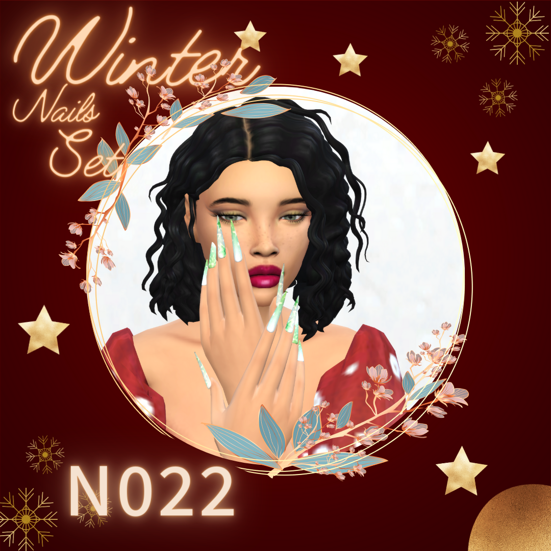 Winter Nails Set N022 - The Sims 4 Create a Sim - CurseForge