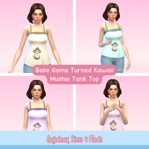 Kawaii Base Game - Mushie Tank Top - The Sims 4 Create a Sim - CurseForge