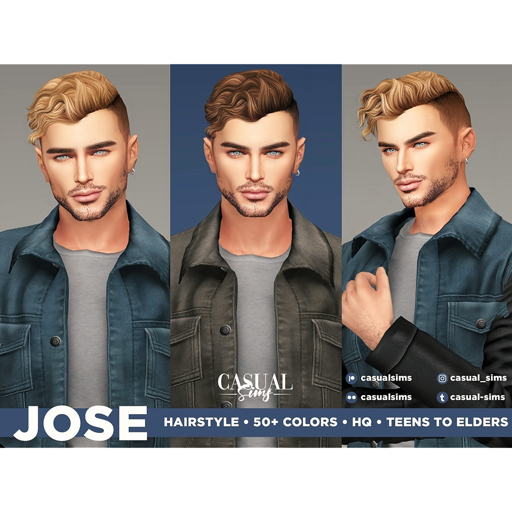 Download Casual Sims - Jose Hairstyle - The Sims 4 Mods - CurseForge
