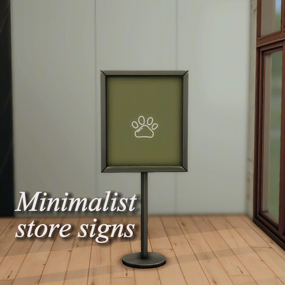 Minimalist store signs - Files - The Sims 4 Build / Buy - CurseForge