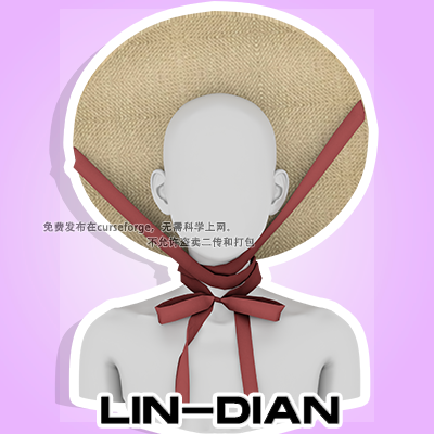 LIN-DIAN_Vintage Ribbon Neck Shaped Hat - Files - The Sims 4 Create a ...