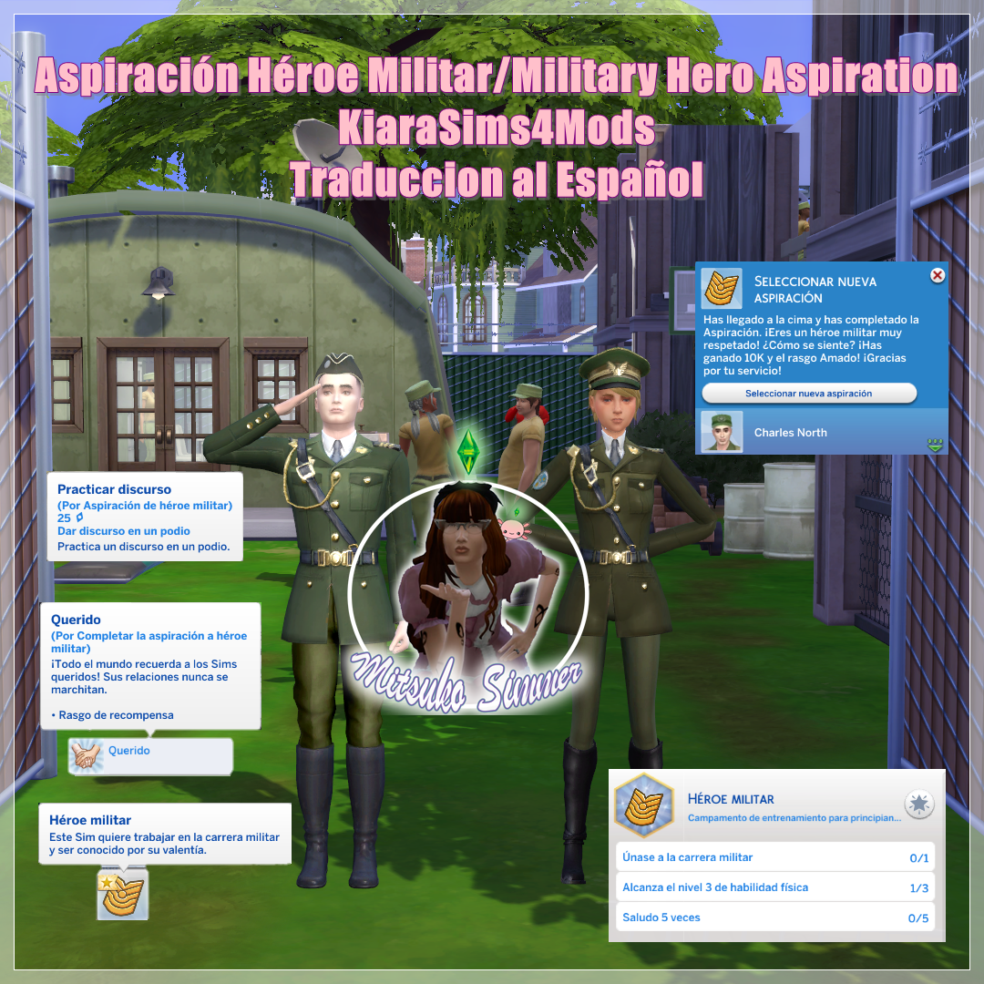 Aspiración Héroe Militar/Military Hero Aspiration x KiaraSims4Mods ...
