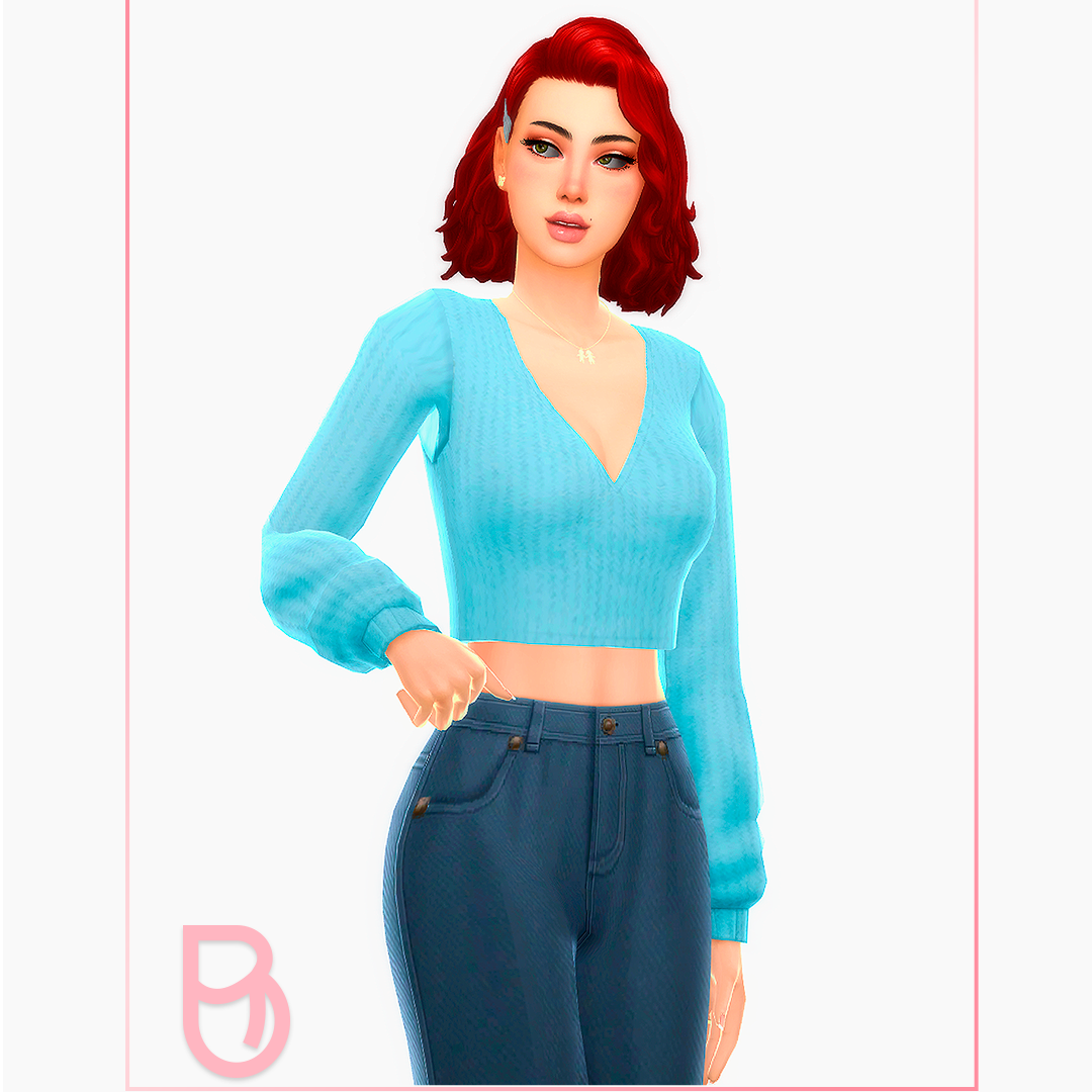 Woman Sweater - Honey Screenshots - Create a Sim - The Sims 4