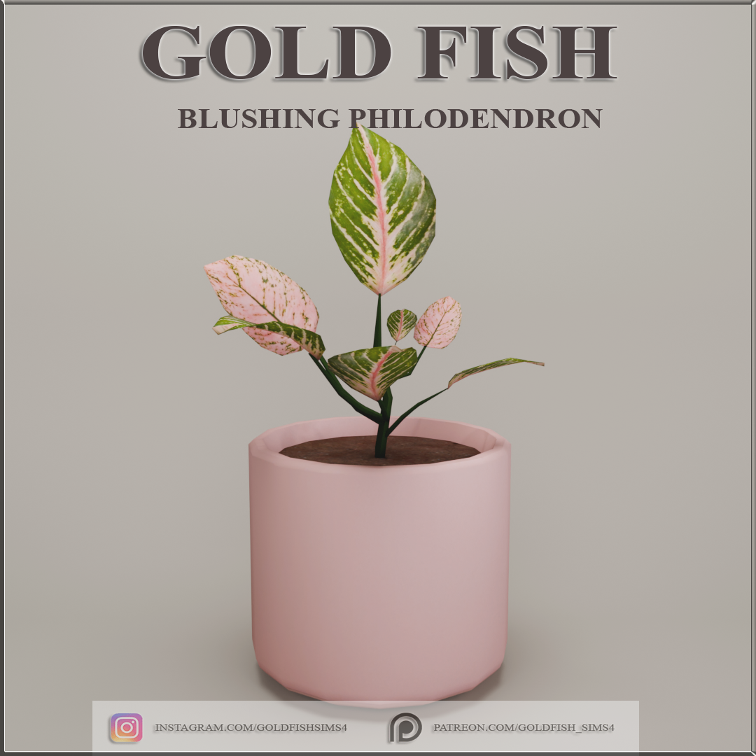 GoldFish plant Blushing Philodendron - The Sims 4 Build / Buy - CurseForge