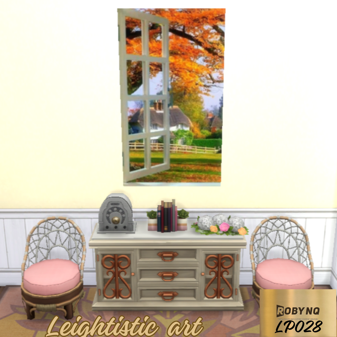 Leightistic art LP028 - Window wall decal - Screenshots - The Sims 4 ...