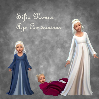 Sifix Nimue Dress Age Conversions - The Sims 4 Create a Sim - CurseForge