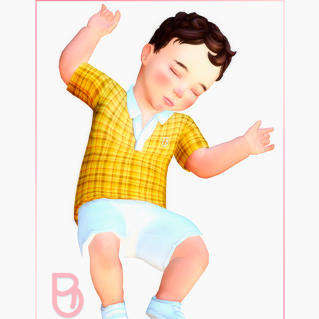 Infant Boy Shirt - Summer Family Outfit - Version 2 - The Sims 4 Create ...