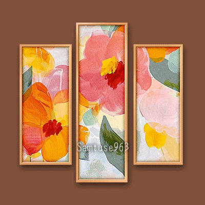 HQ Impressionist Flower Triptych #2 Samtuse963 - The Sims 4 Build / Buy - CurseForge