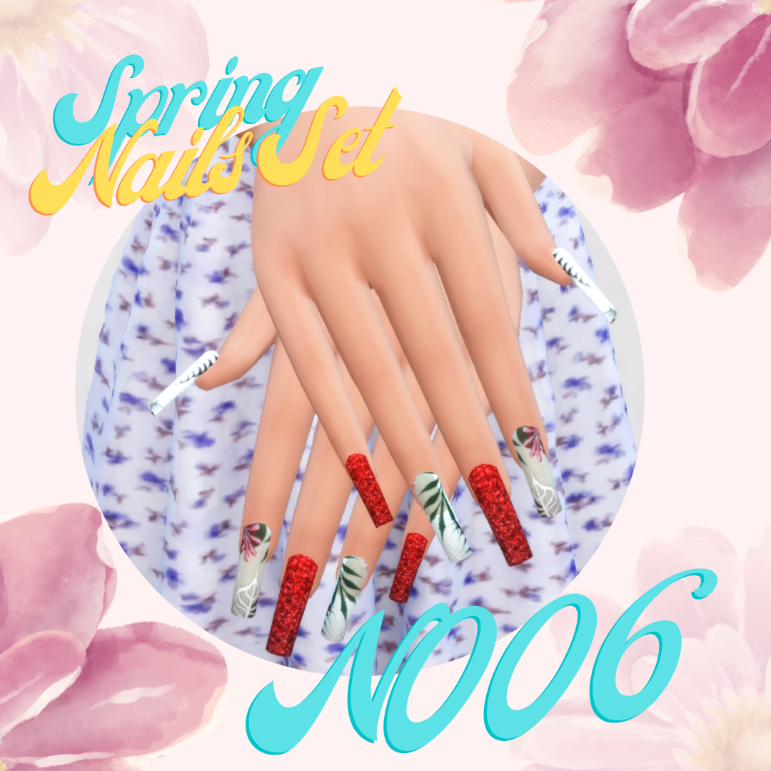 Spring Nails Set N006 - The Sims 4 Create a Sim - CurseForge