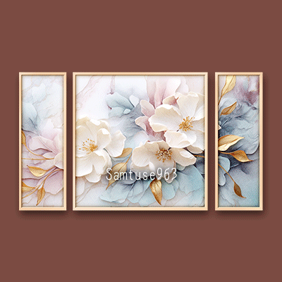 HQ Watercolor Flower Triptych #1 Samtuse963 - The Sims 4 Build / Buy - CurseForge