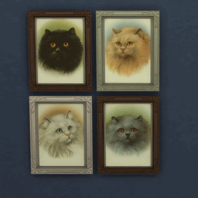 Cat Portraits, with long hair - The Sims 4 Build / Buy - CurseForge
