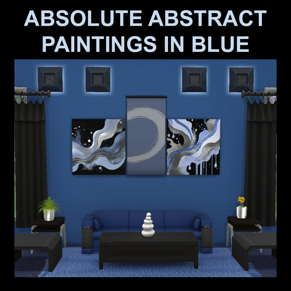 Absolutely Abstract Paintings in Blue - The Sims 4 Build / Buy - CurseForge
