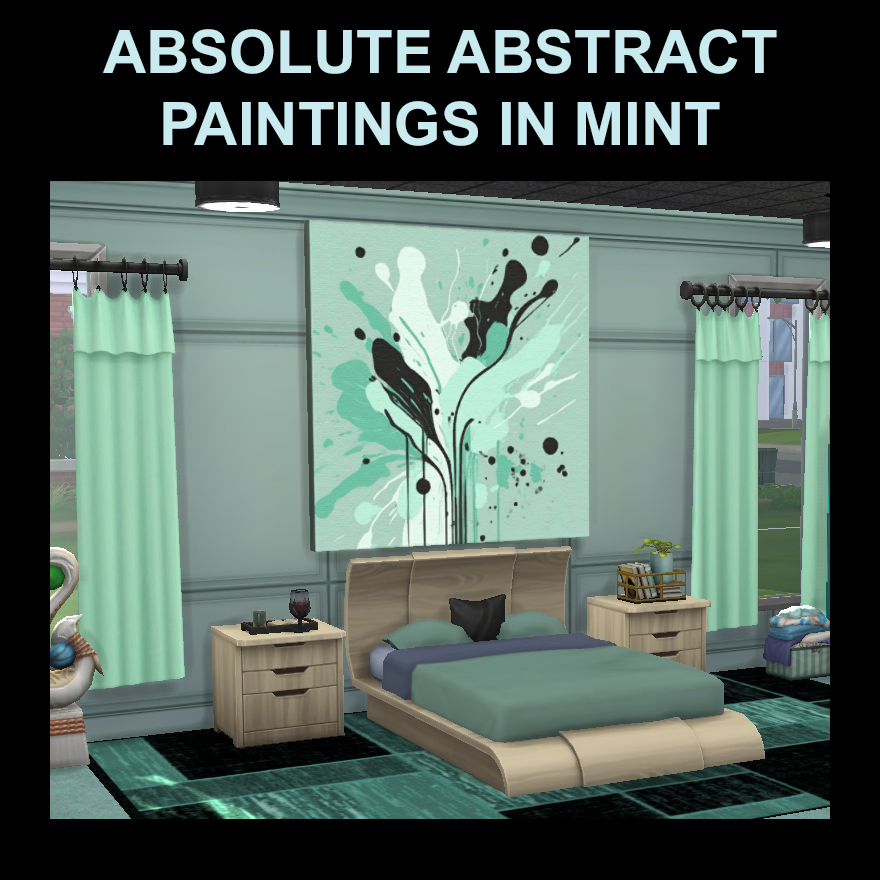 Absolutely Abstract Paintings in Mint - The Sims 4 Build / Buy - CurseForge