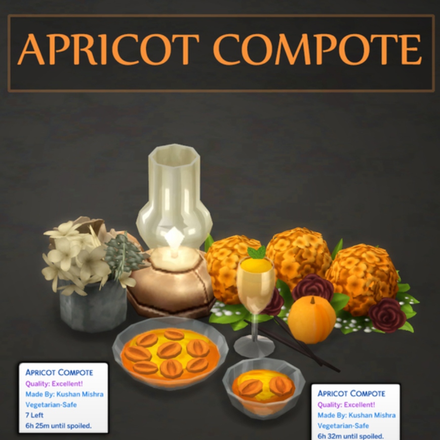 APRICOT COMPOTA By icemunmun Spanish translation - Mods - The Sims 4