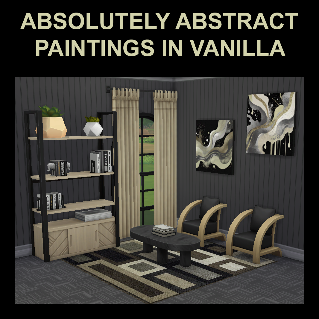Absolutely Abstract Paintings in Vanilla - The Sims 4 Build / Buy ...