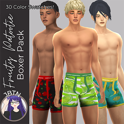 [JBTN] Fruity Patootie Boxers_Men - Screenshots - The Sims 4 Create a ...