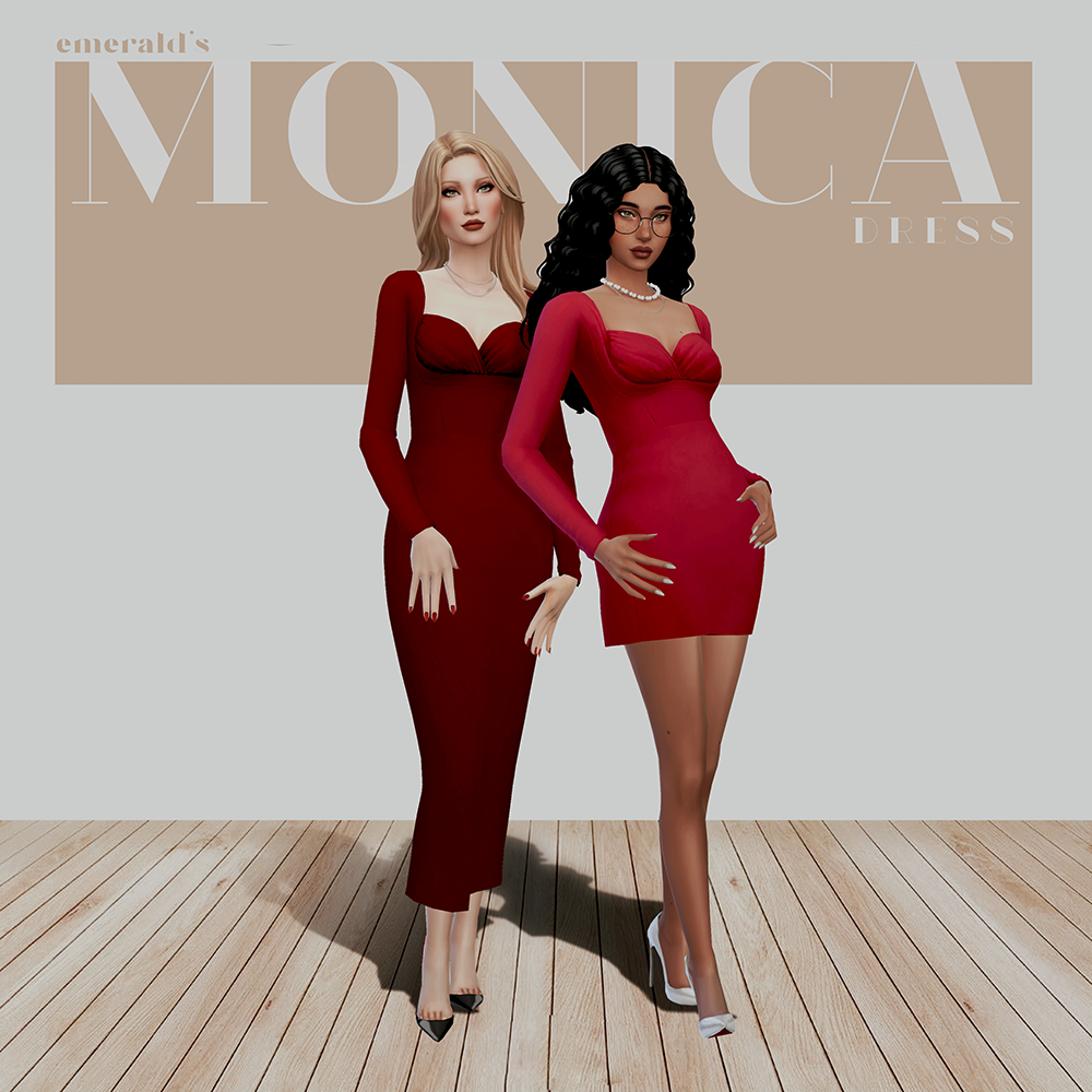 Monica Dress - The Sims 4 Create a Sim - CurseForge