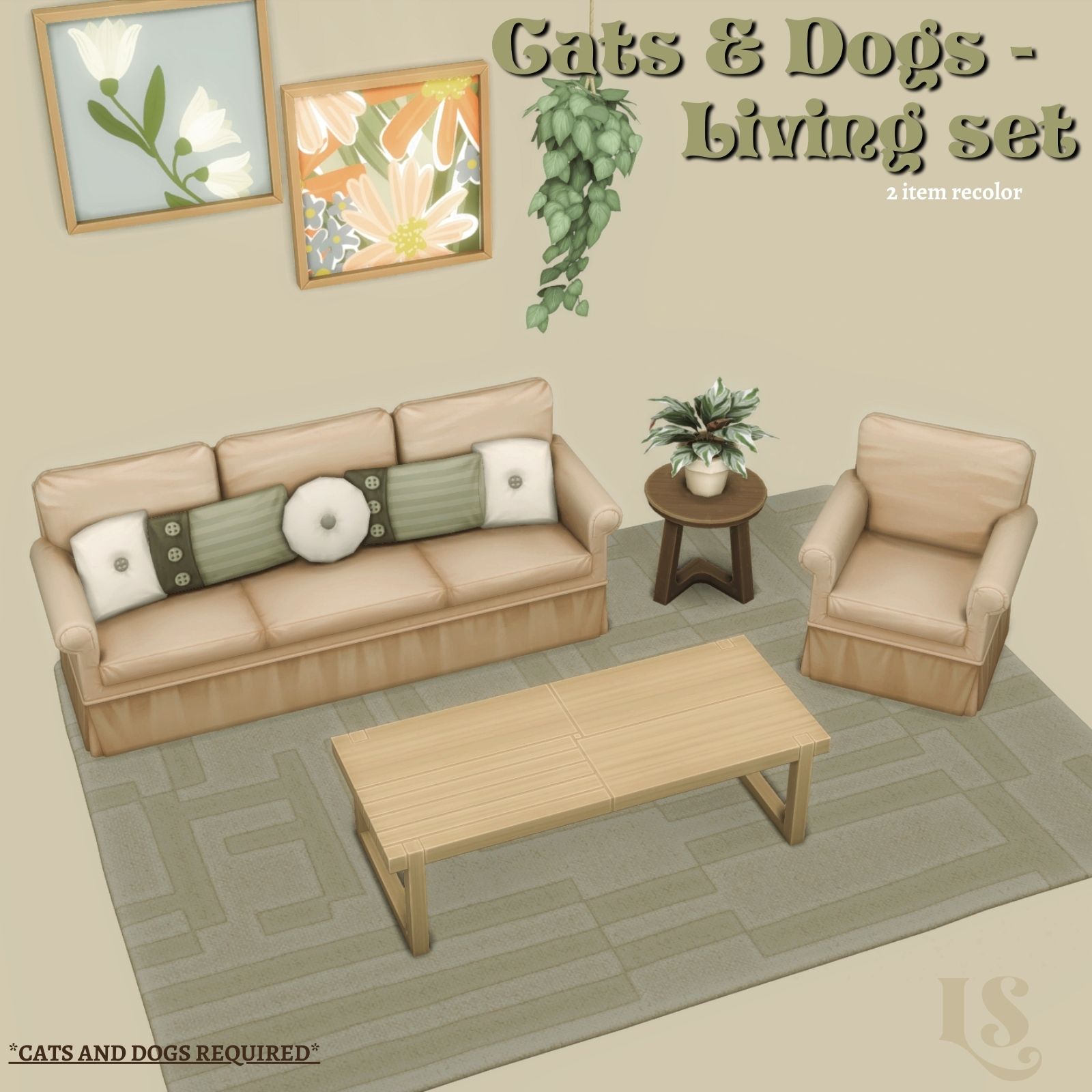 [LS] Cats and Dogs - Living Set - The Sims 4 Build / Buy - CurseForge