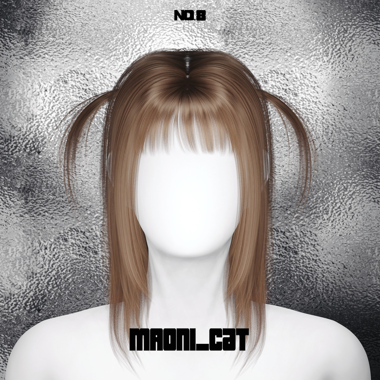 [Maoni_cat] HAIR No.8 Smallplait - The Sims 4 Create a Sim - CurseForge