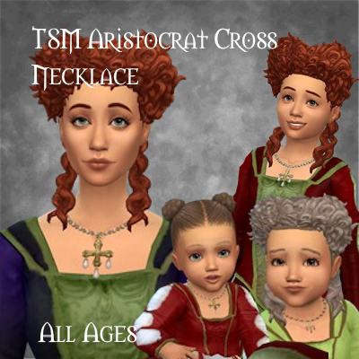 TSM Aristocrat Cross Necklace - Files - The Sims 4 Create a Sim ...