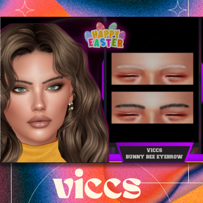 _VICCS_SIMSTER WEEK_BUNNY BEE EYEBROW (TEEN-ELDER) - The Sims 4 Create a Sim - CurseForge
