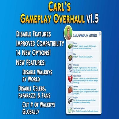 Carl's Sims 4 Gameplay Overhaul Mod v1.57 - Public Version - The Sims 4 ...