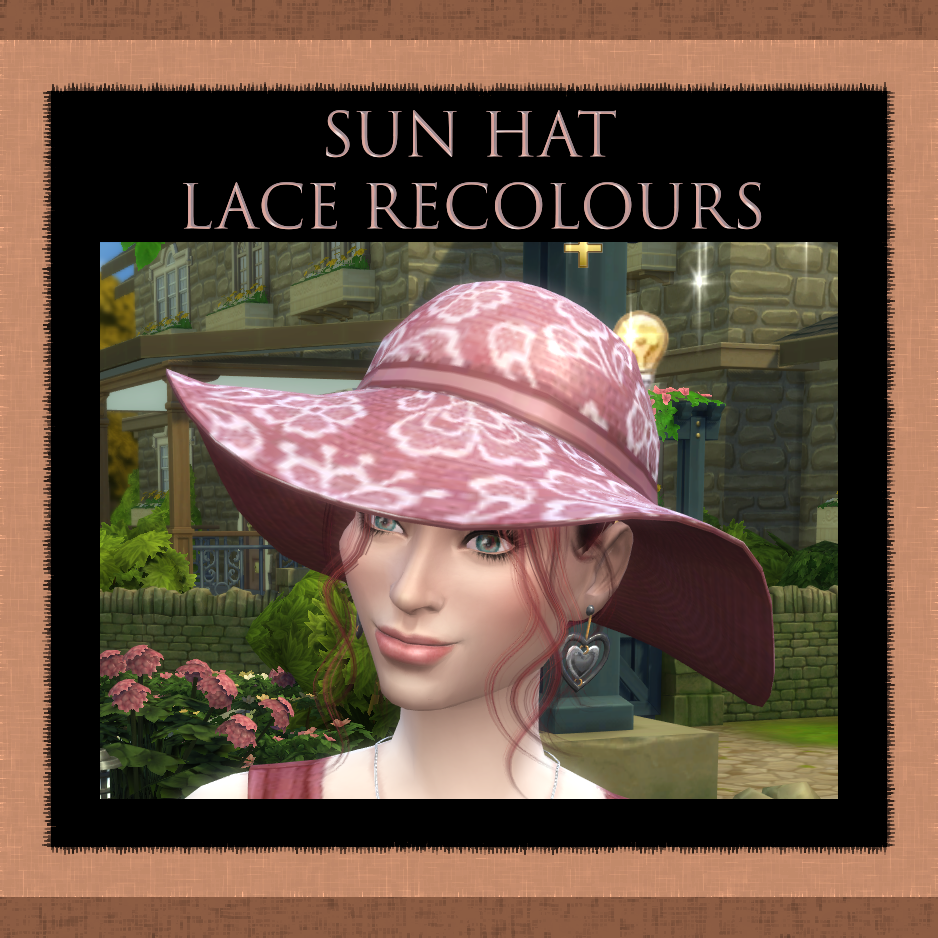 Sun Hat Lace Recolours - 40 Swatches - Files - The Sims 4 Create a Sim ...