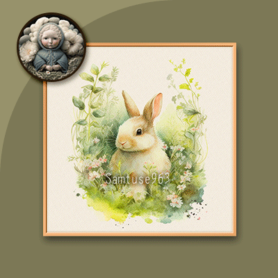 Bunny Painting Square Frame #1 Samtuse963 - The Sims 4 Build / Buy ...