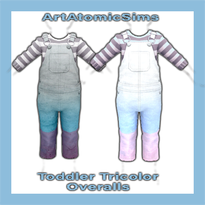 TriColor Toddler Overalls - The Sims 4 Create a Sim - CurseForge