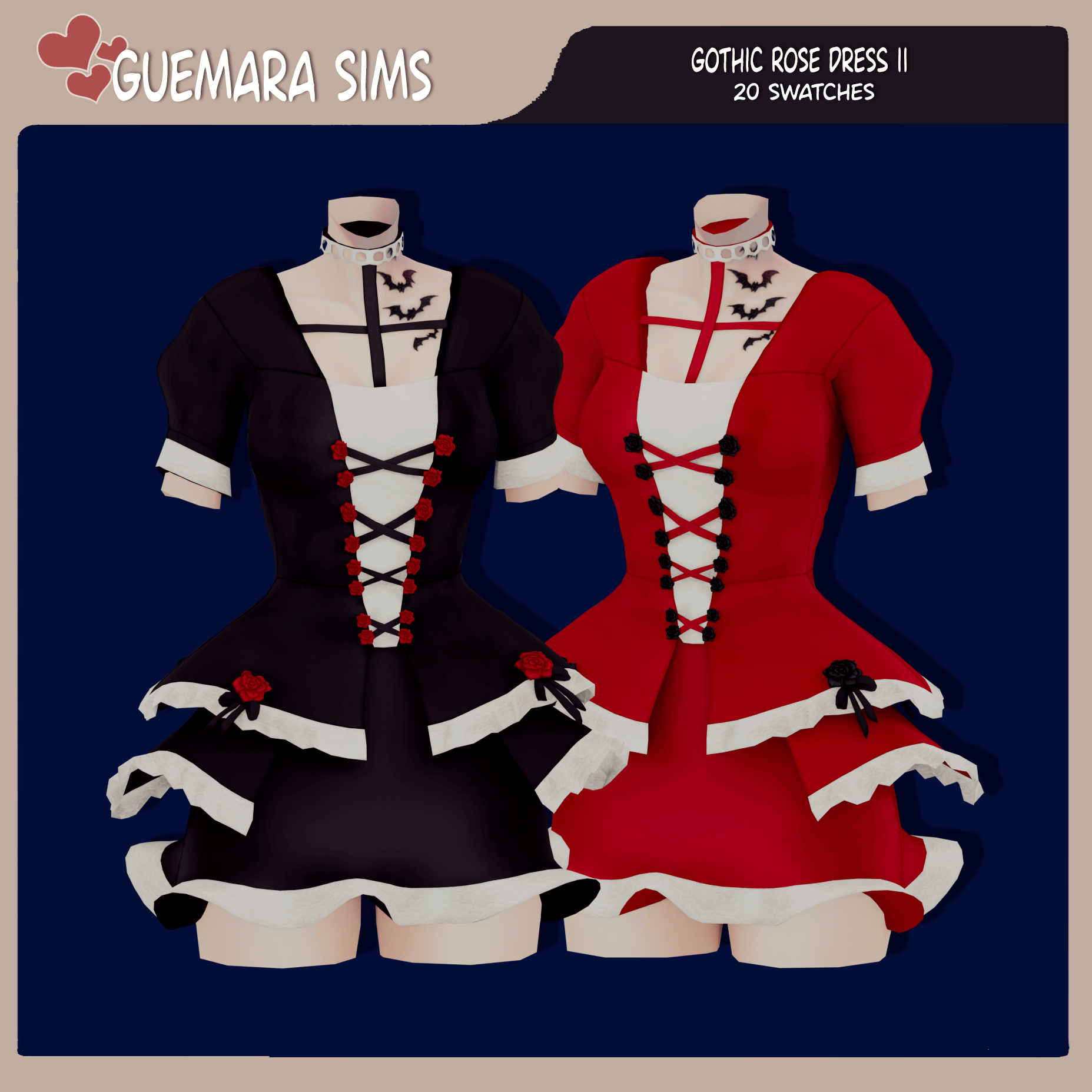 Gothic Rose Dress II - The Sims 4 Create a Sim - CurseForge