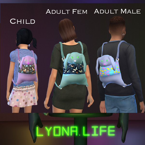 Child/Adult/ backpack “Bunny” - The Sims 4 Create a Sim - CurseForge