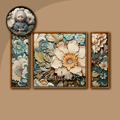 HQ Classic Pattern Triptych #3 Samtuse963 - The Sims 4 Build / Buy - CurseForge